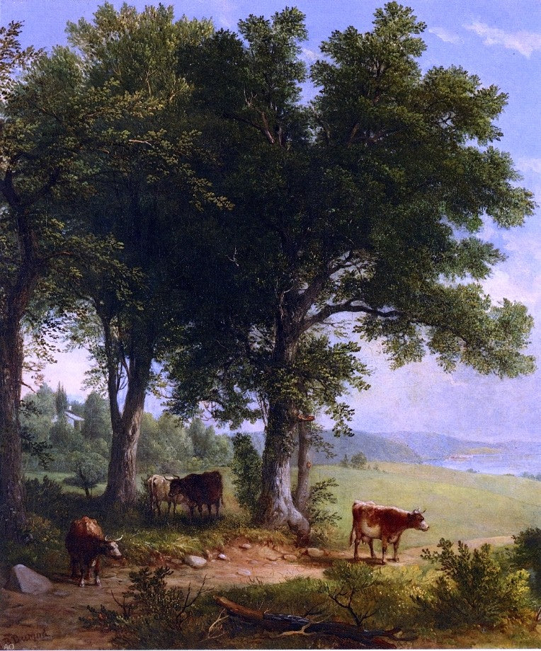 Asher Brown Durand In the Shade of the Old Oak Tree Oil Painting ...