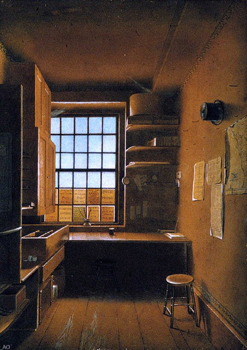 James Kidder Interior of a Lottery Oil Painting – OilPaintingsForSale.com