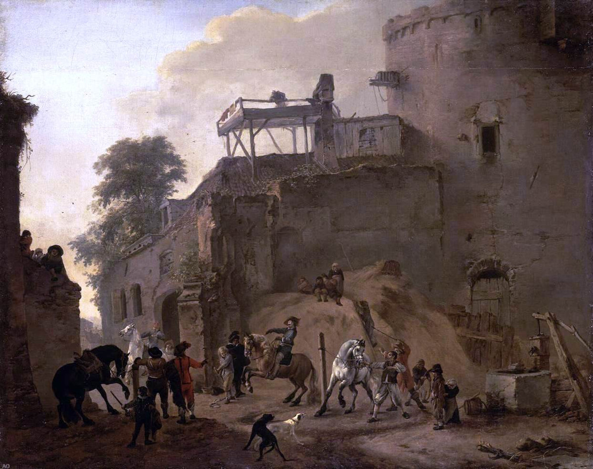 Philips Wouwerman Manege Riding in the Open Air Oil Painting ...