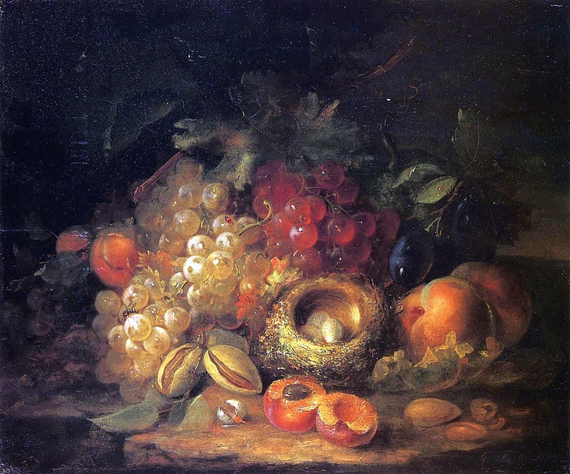 George Forster Still Life with Grapes and Peaches Oil Painting ...