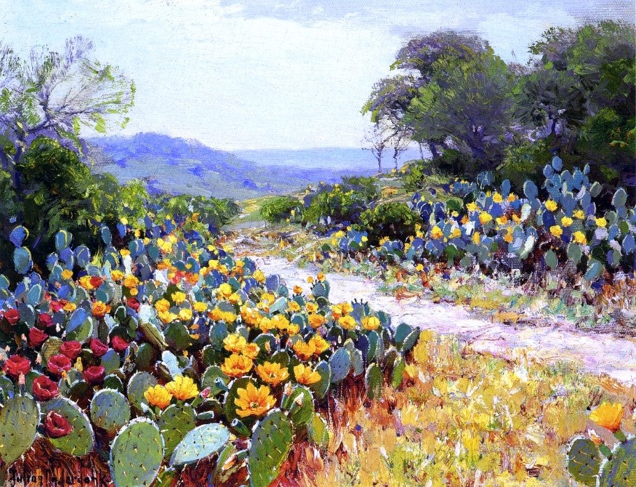 Julian Onderdonk Cactus in Bloom Oil Painting – OilPaintingsForSale.com