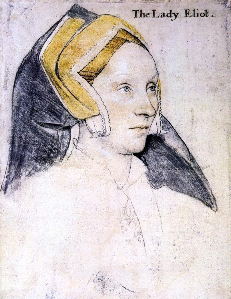 The Younger Hans Holbein Lady Elyot Oil Painting – OilPaintingsForSale.com