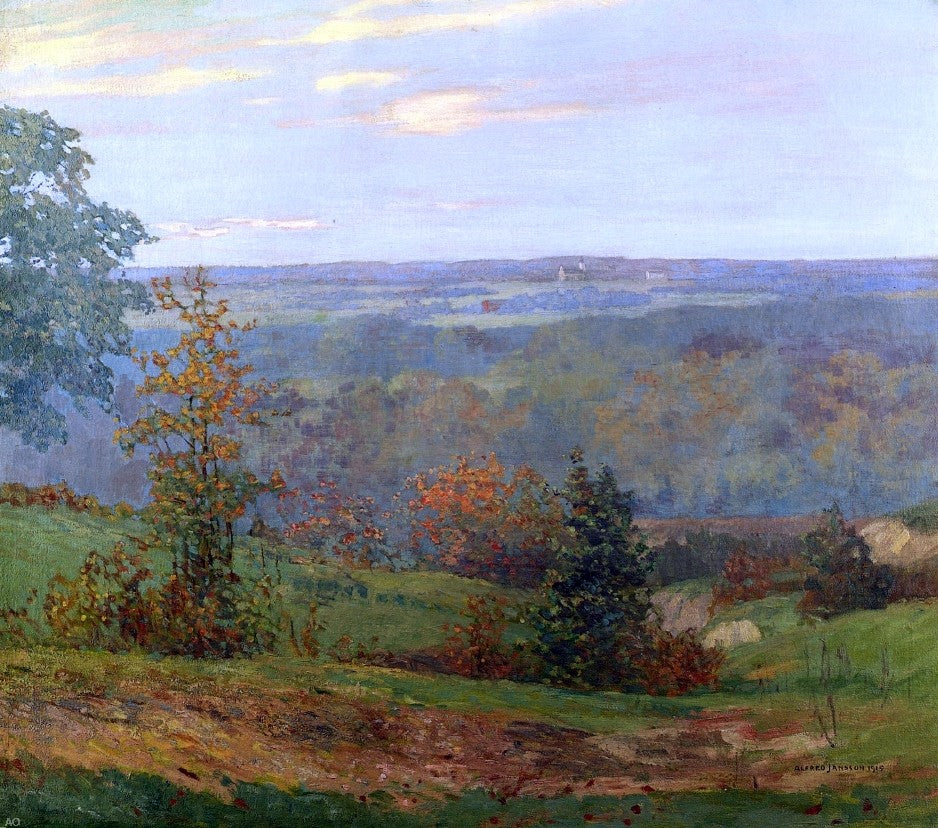 Alfred Jansson Fall Landscape Oil Painting – OilPaintingsForSale.com