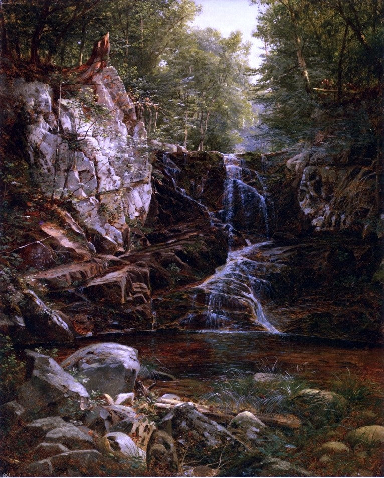 David Johnson Indian Falls Oil Painting – OilPaintingsForSale.com