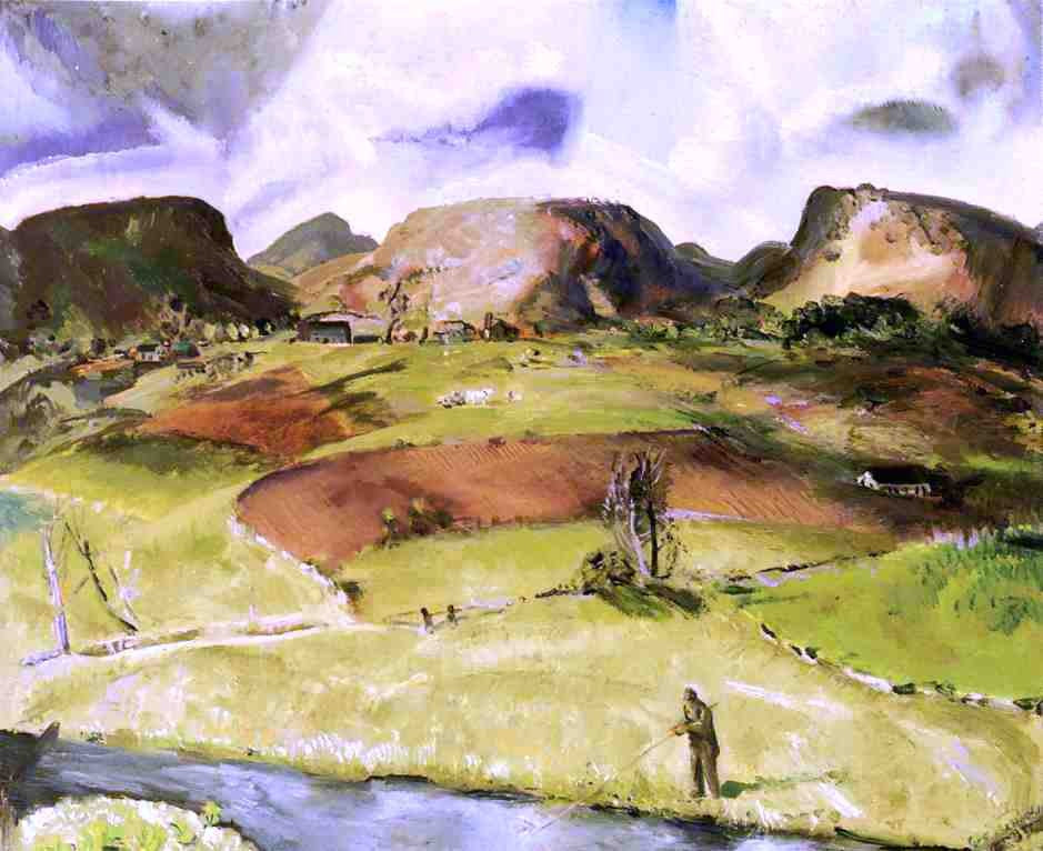 Julian Walbridge Rix Trout Stream and Mountains Oil Painting ...