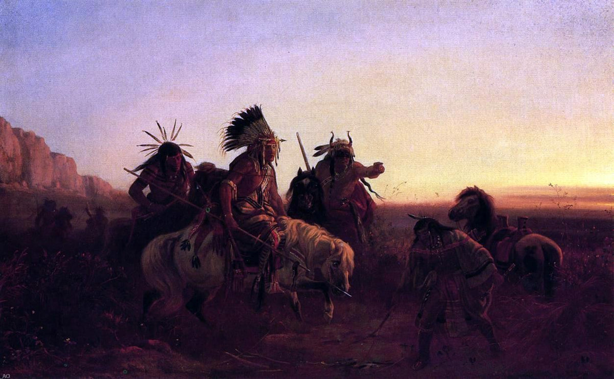 Carl Wimar The Lost Trail Oil Painting – OilPaintingsForSale.com