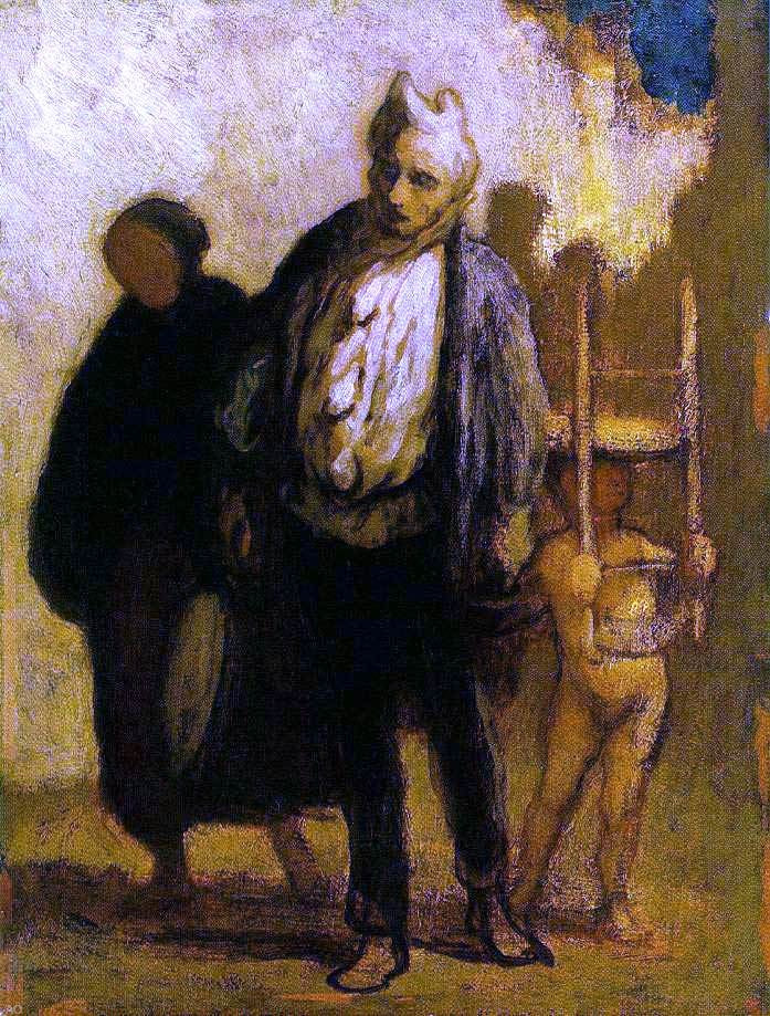 Honore Daumier Wandering Saltimbanques Oil Painting ...