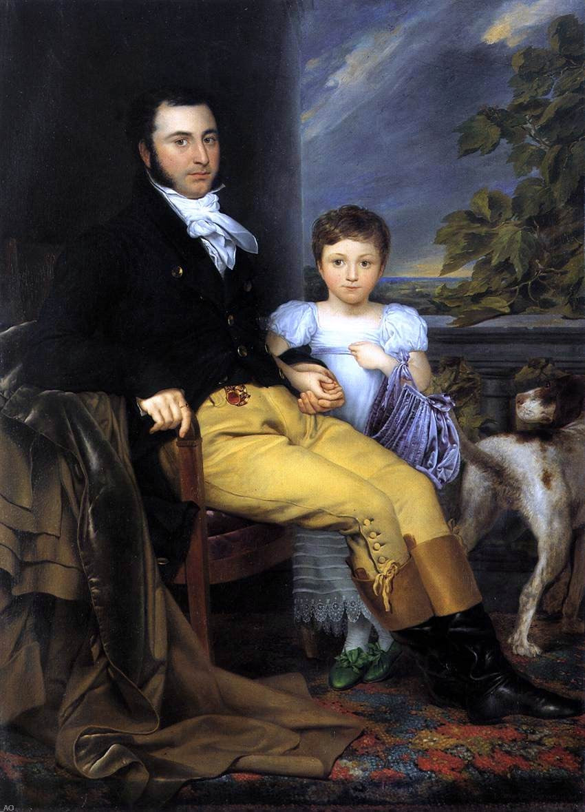 Joseph-Denis Odevaere Portrait of a Prominent Gentleman with his ...