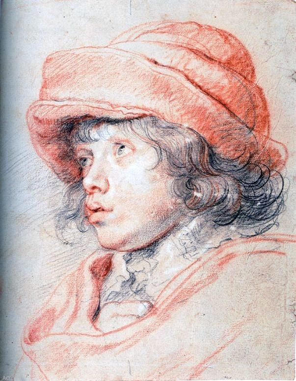 Peter Paul Rubens Son Nicolas with a Red Cap Oil Painting ...