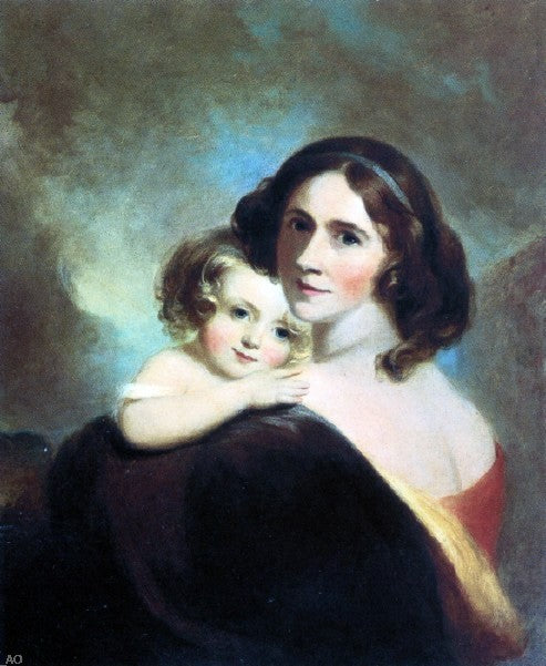 Thomas Sully Mrs Fitzgerald and her Daughter Matilda Oil Painting ...