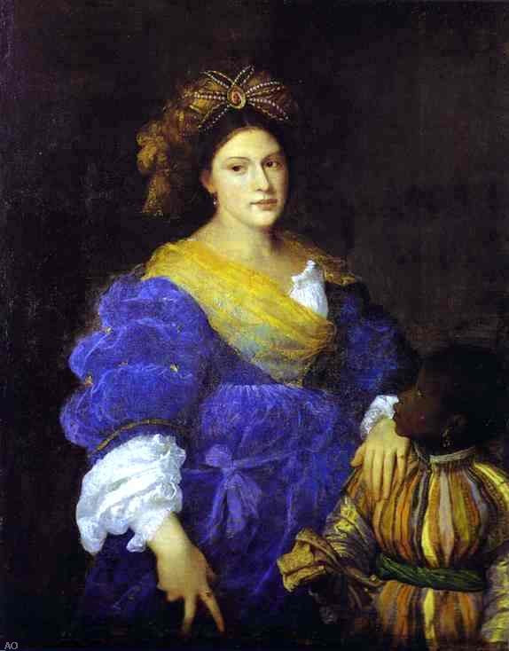 Titian Portrait of Laura de Dianti Oil Painting – OilPaintingsForSale.com