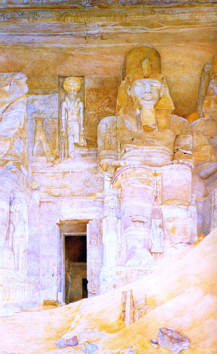 Henry Roderick Newman The Temple Door at Abu Simbel Oil Painting ...