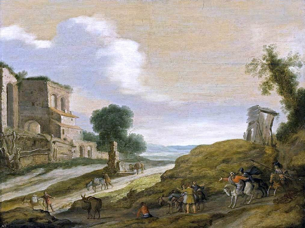 Lambert Jacobsz Joseph's Brothers on the Road from Egypt Oil Painting ...