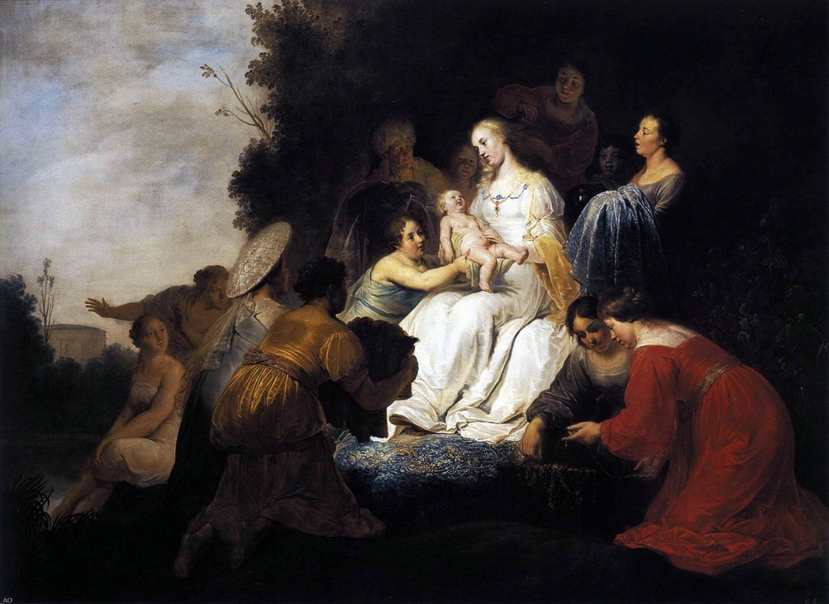 Pieter De Grebber Finding of Moses Oil Painting – OilPaintingsForSale.com