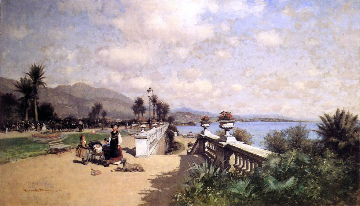 Alfred Wordsworth Thompson The Garden at Monte Carol Oil Painting ...