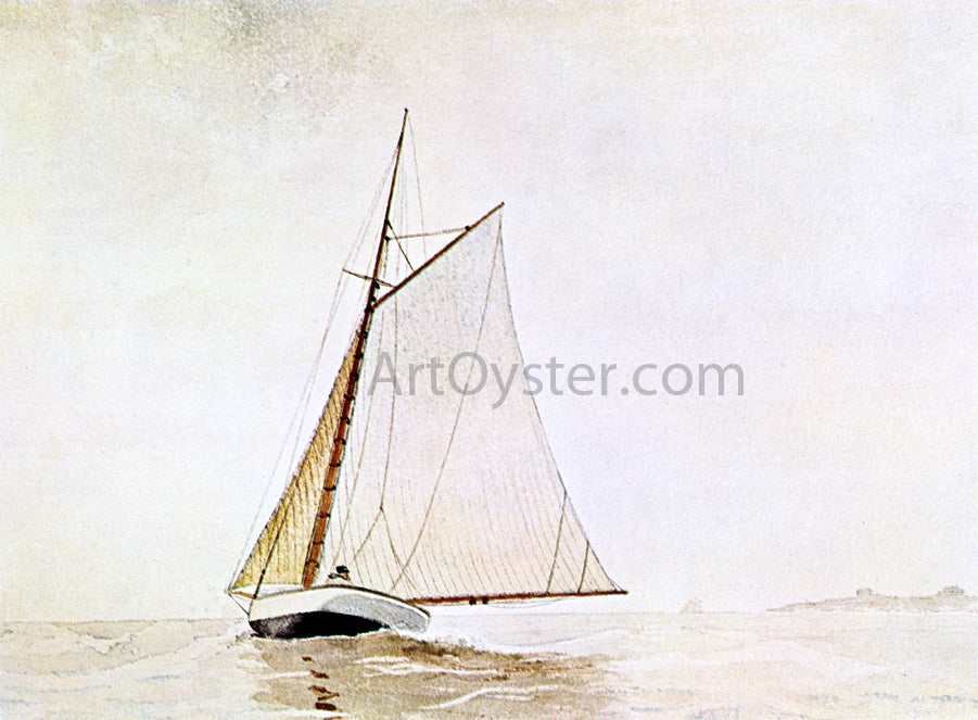 Winslow Homer Yachting, off Cloucester Oil Painting ...